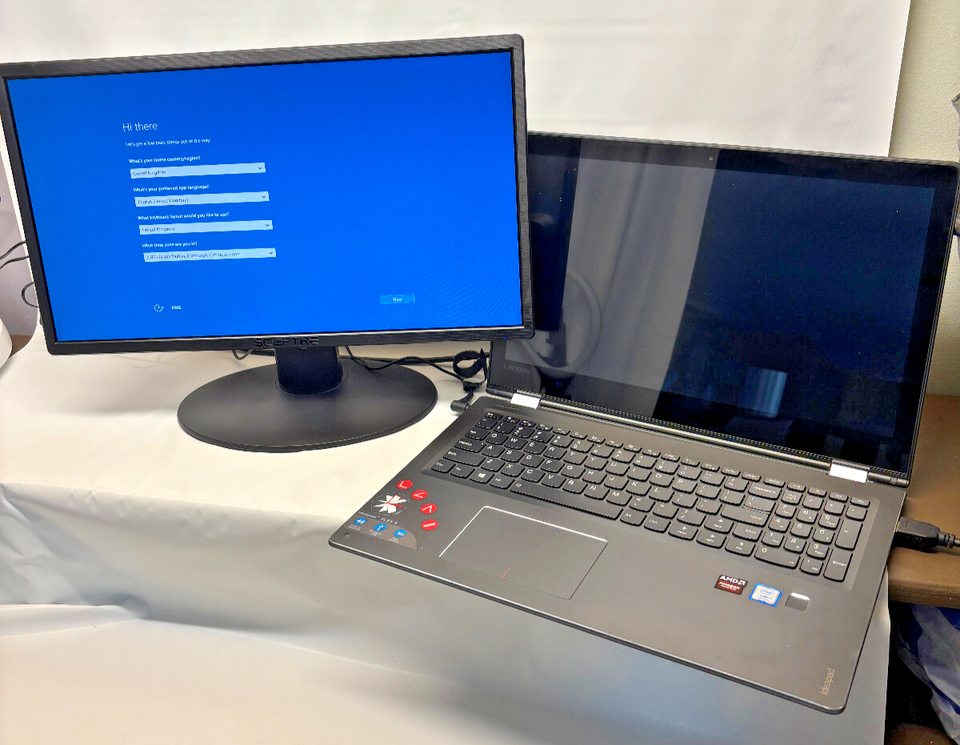 Lenovo ideapad flex 4 Convertible i7 7500 16GB RAM & SCEPTRE 20 in ...