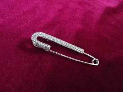 Women Safety Brooch Pin 2Ct Lab-Created Diamond Round Cut 14k White ...