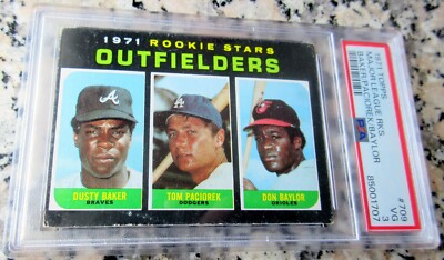 DUSTY BAKER DON BAYLOR 1971 Topps Rookie Card RC Tom Paciorek 3xWS ...