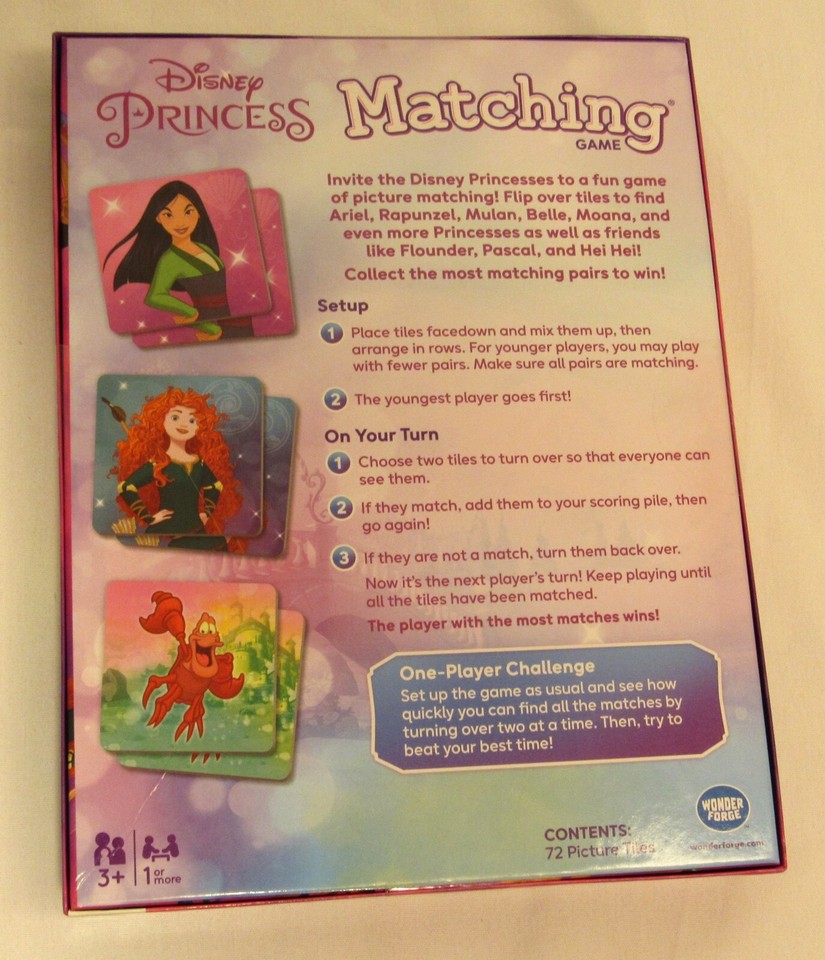 Disney Princess Matching Game by | For Boys & Girls Age 3 to 5 | A Fun ...