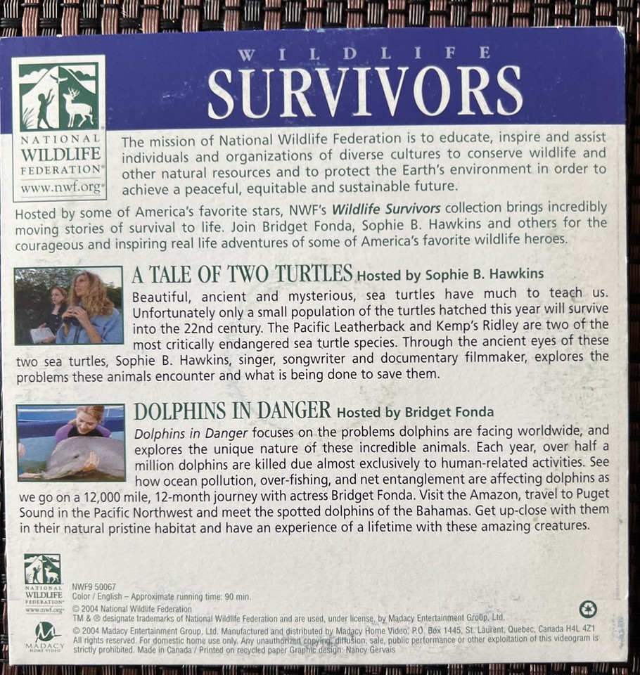 Wildlife Survivors - A Tale of Two Turtles/Dolphins in Danger (DVD ...