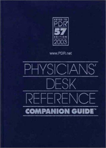 PDR Companion Guide, 2003 by PDR Staff (2003, Hardcover) for sale ...