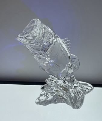 6” 24% Lead Crystal Glass Big Mouth Bass Princess House Wonders Of The ...