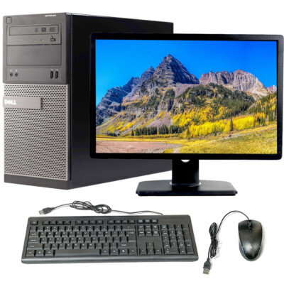 Dell Workstation Desktop Computer Windows 10 i5 8GB RAM 1TB SSD 22 ...
