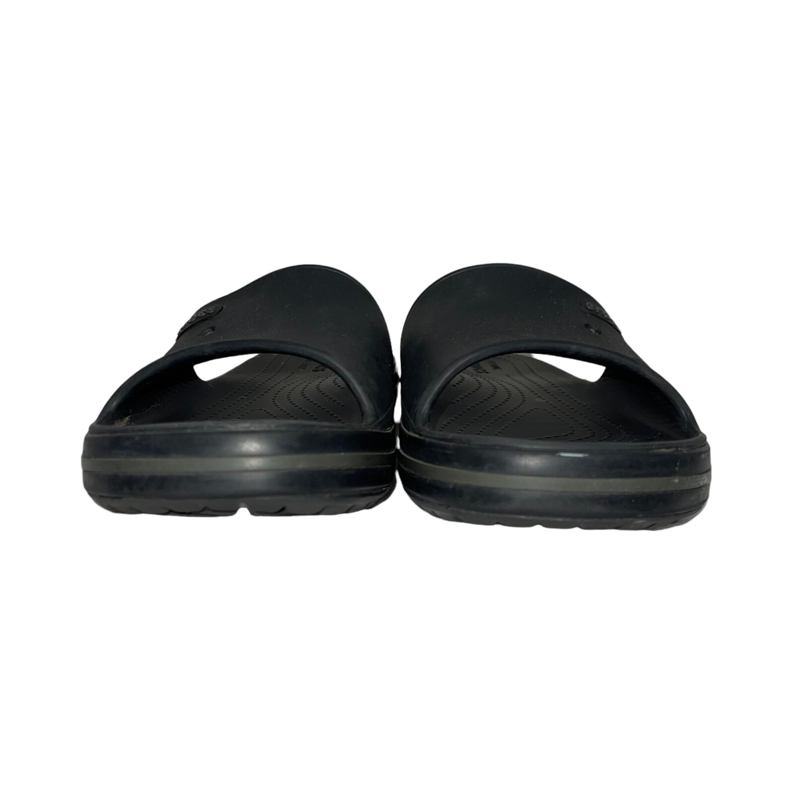 Crocs Iconic Comfort Platform Black Thick Sole Slides… - Gem