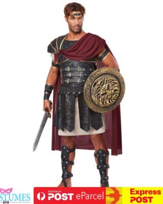 Roman Gladiator Hercules Toga Medieval Halloween Fancy Dress Mens ...