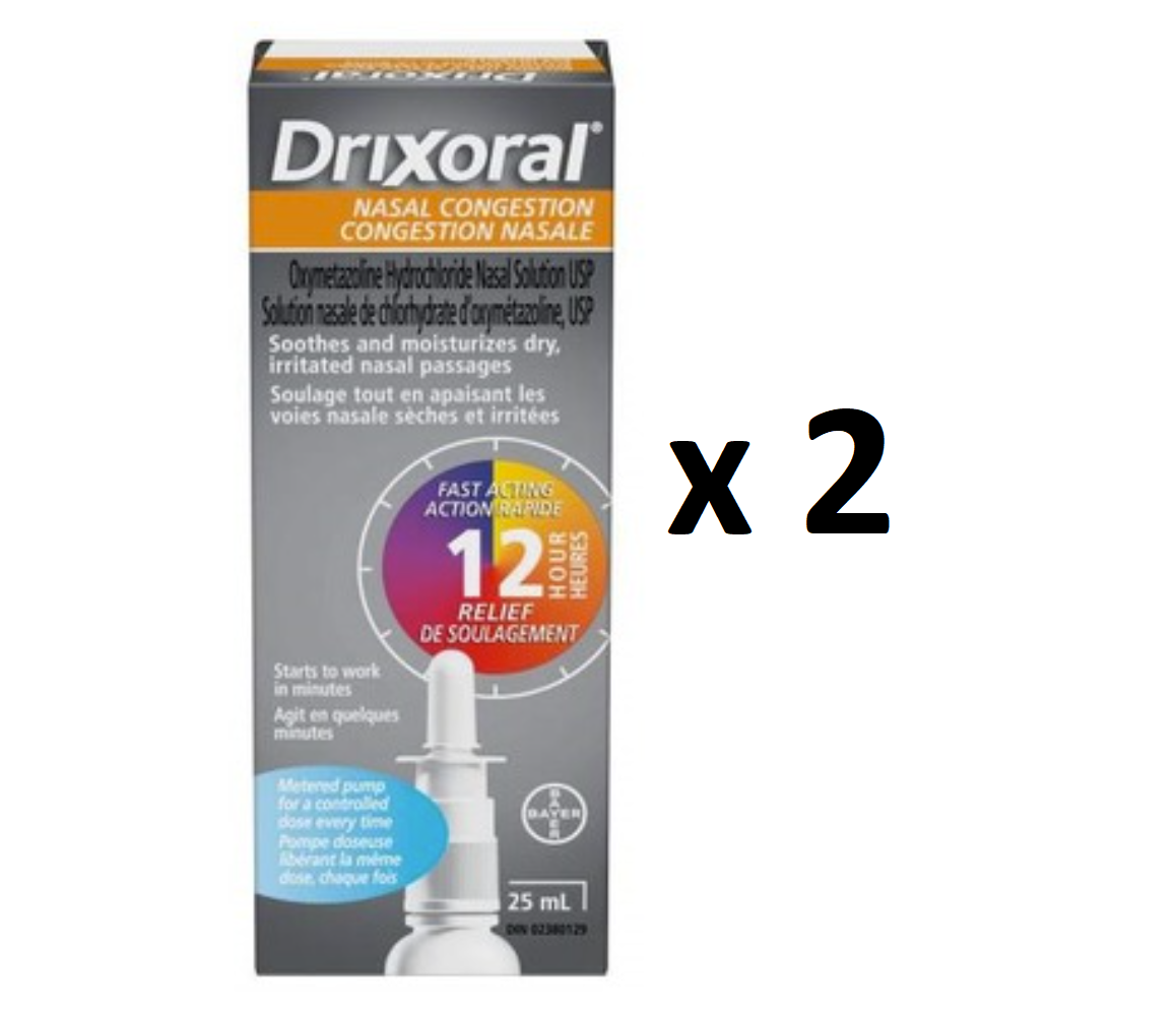 Drixoral Metered Pump Nasal Congestion Solution (25 mL) - Pack of 2 | eBay