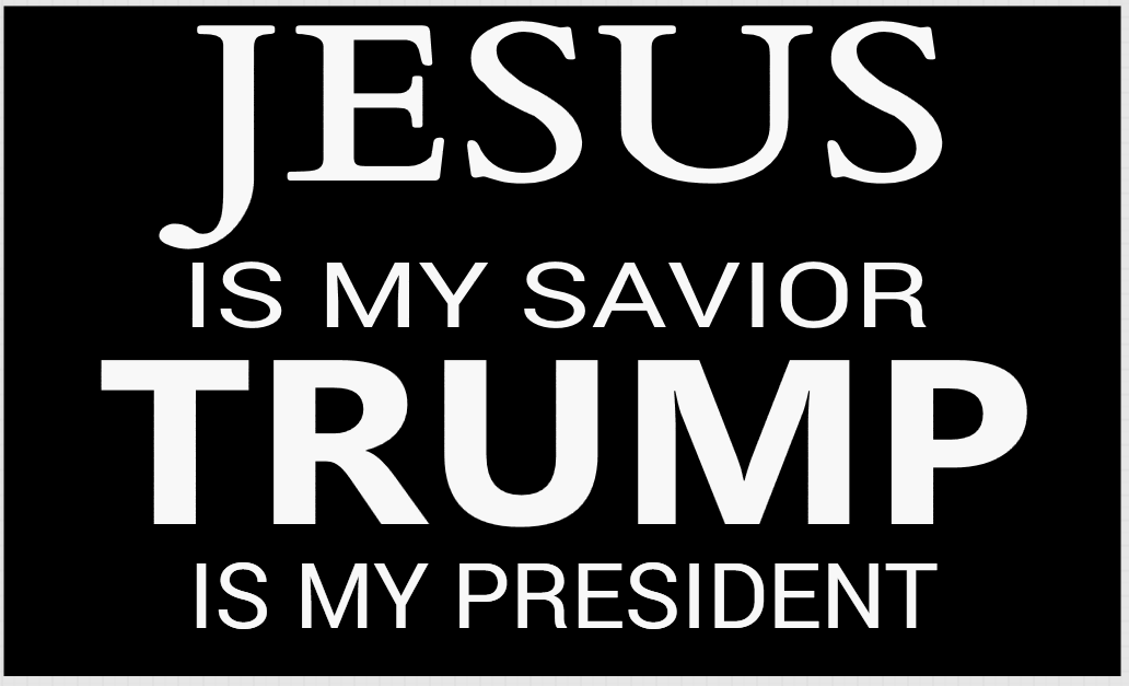 JESUS IS MY SAVIOR TRUMP MY PRESIDENT bumper sticker decal christian ...