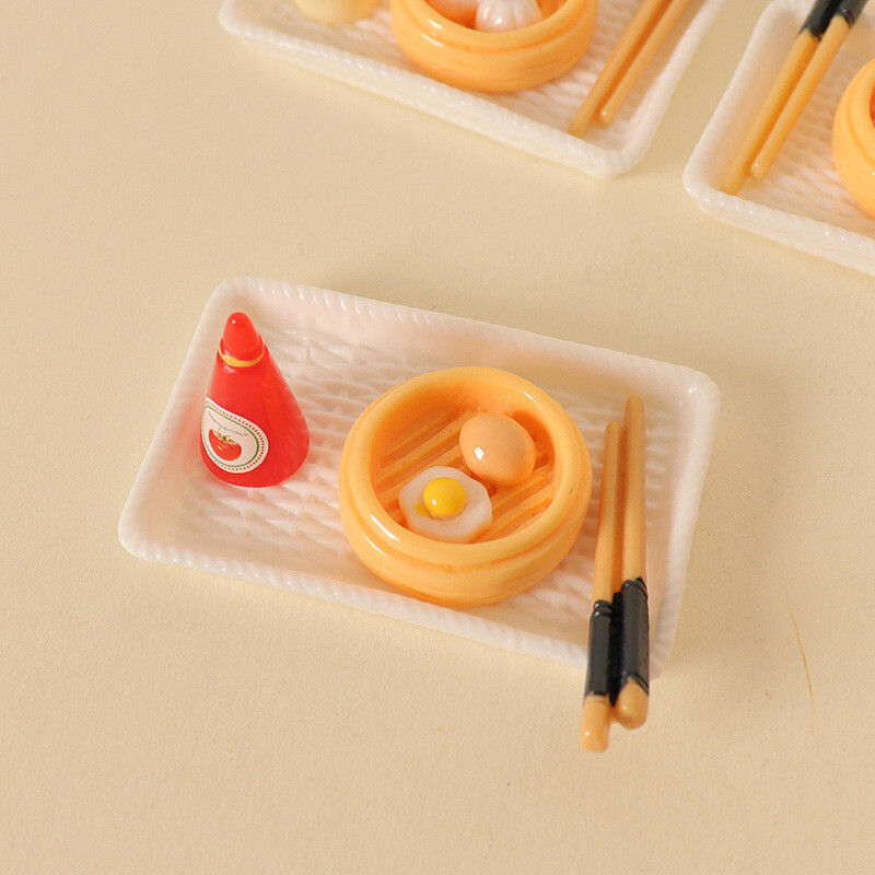 1/12 Dollhouse Simulated Chinese Breakfast Set Dollhouse Mini Kitchen ...