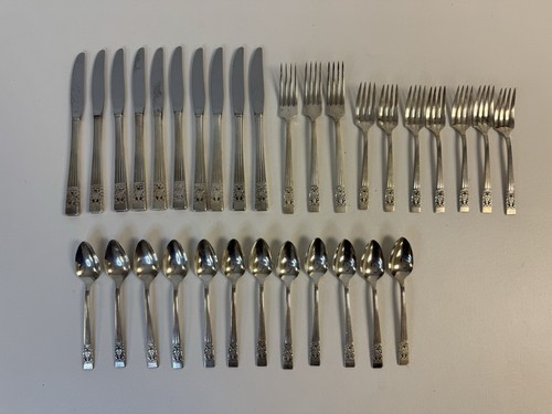 Oneida Community Plate Coronation Silverplate 32 Pc Flatware Set | eBay