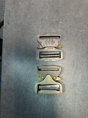 PAIR Of AustriAlpin 45mm 1.75" Chrome Cobra Buckle -Male Adjustable ...