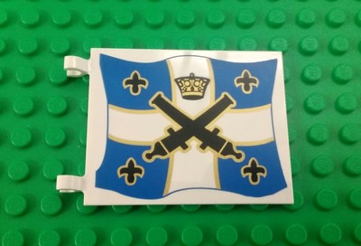 *NEW* Lego Blue Flag Imperial Cannon Crown 6x4 Stud w Clips Pirate ...