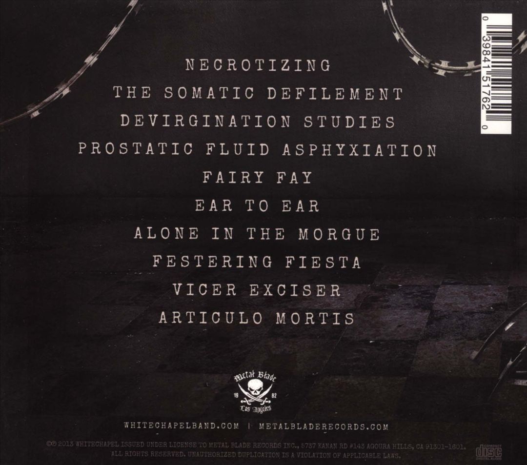 WHITECHAPEL - THE SOMATIC DEFILEMENT [DIGIPAK] NEW CD 39841517620| eBay