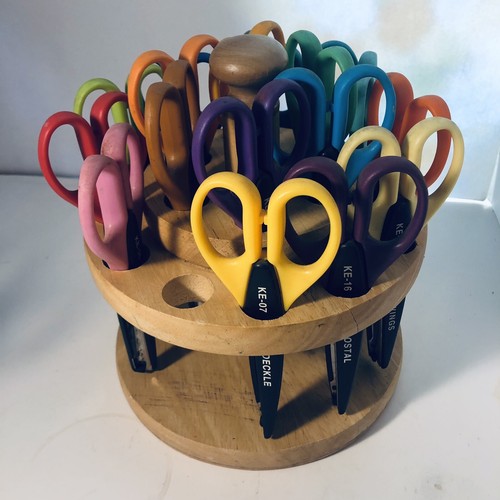 Kraft Scissors 17 Edgers Papercraft Cardmaking Scrapbooking W/Wooden ...