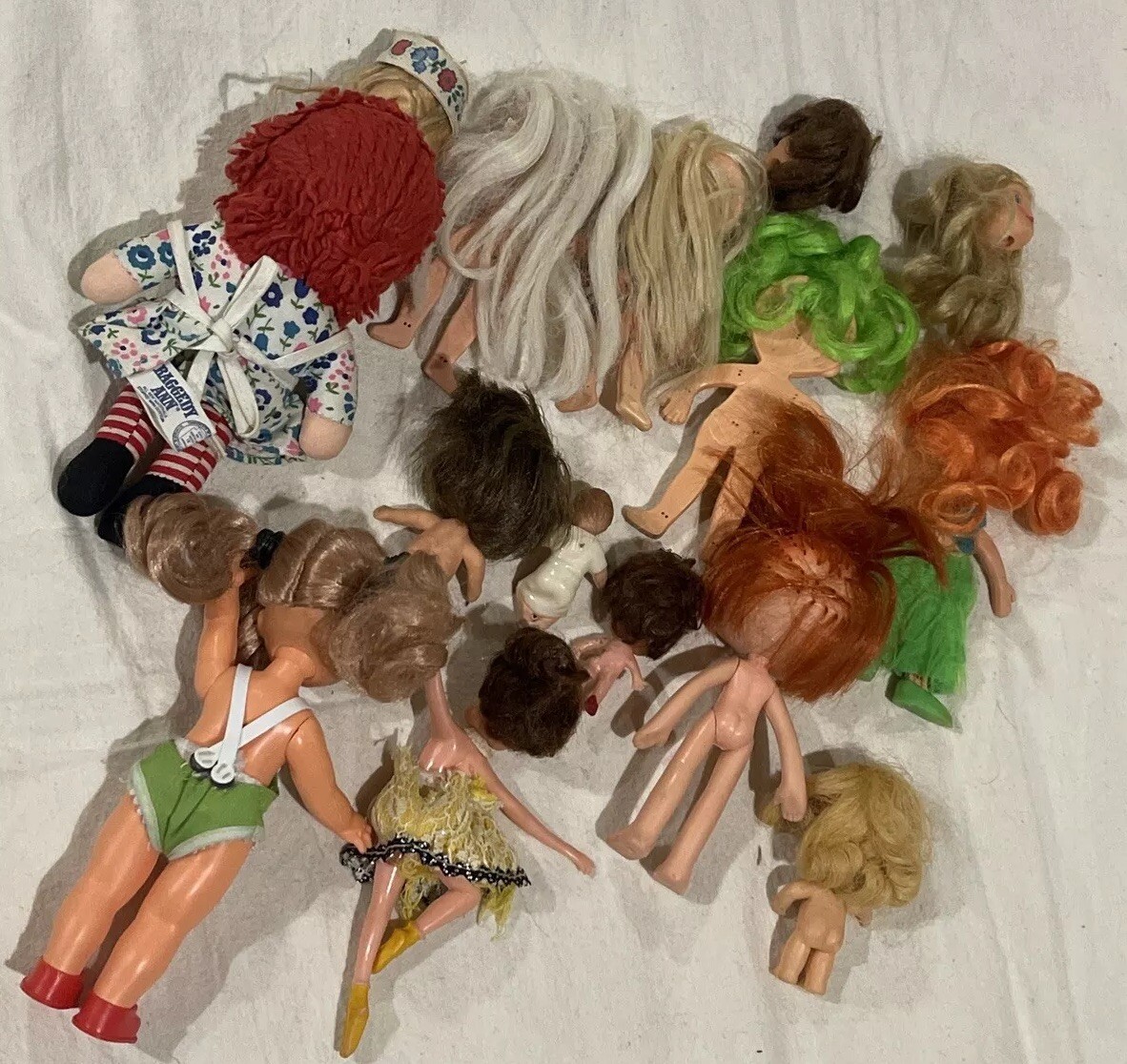 VTG 1960s & 1970s Toy Doll Lot Raggedy Ann, Strawberry Shortcake ...