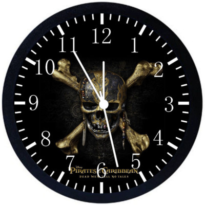 Pirates of the Caribbean Black Frame Wall Clock Nice For Decor or Gifts ...