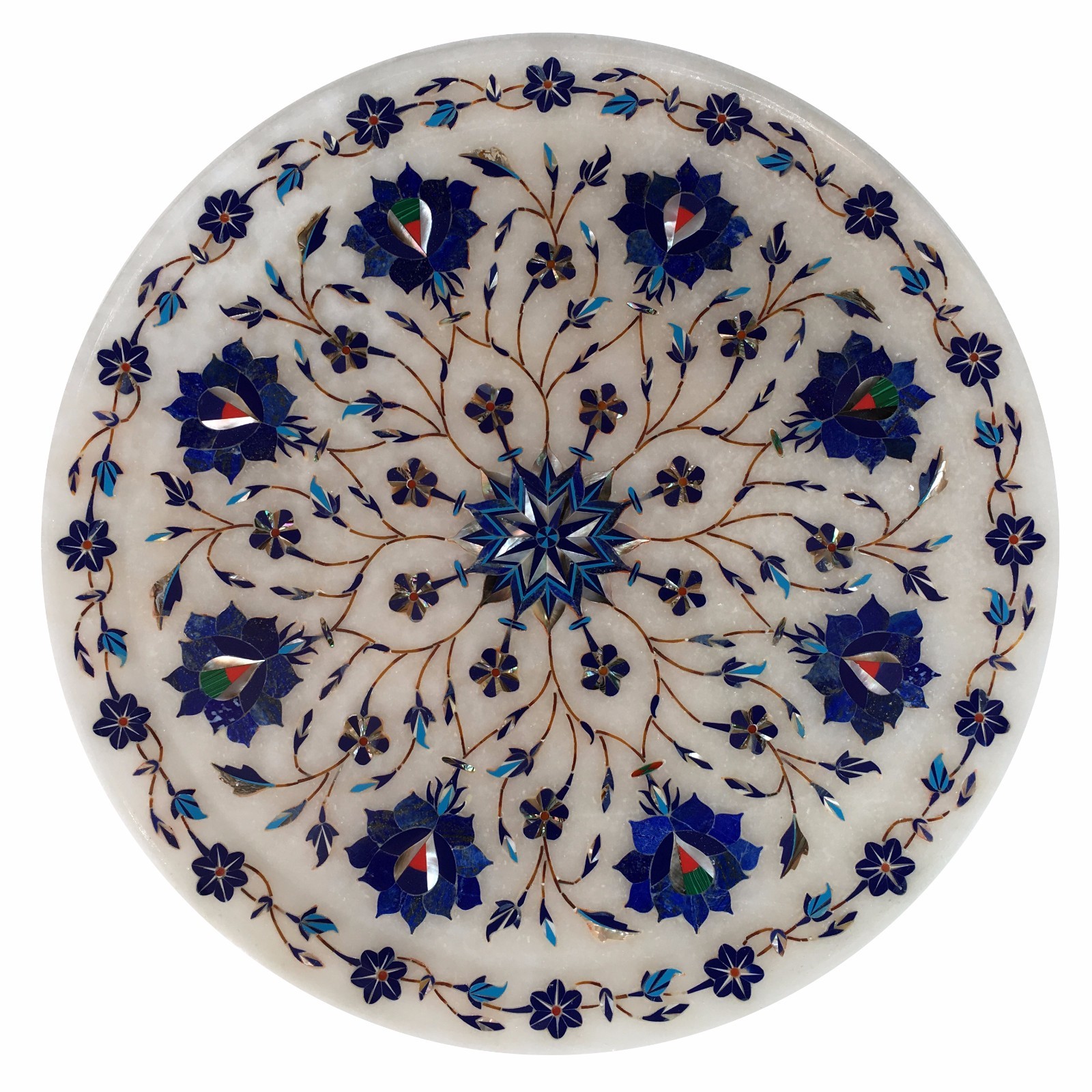 Handmade Marble Inlay Plate Pietra Dura Inlay Art Home Decor Gifts | eBay