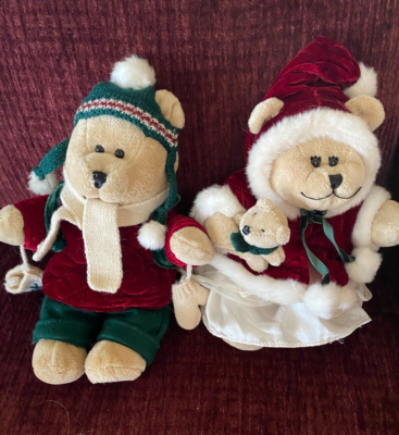 2 Starbucks Bearista Bears Plush Christmas Holiday 2004 42nd -2005 43rd ...
