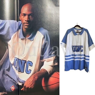 Nike UNC Polo Shirt **Style Worn By Michael Jordan** Vintage 90s Vtg ...