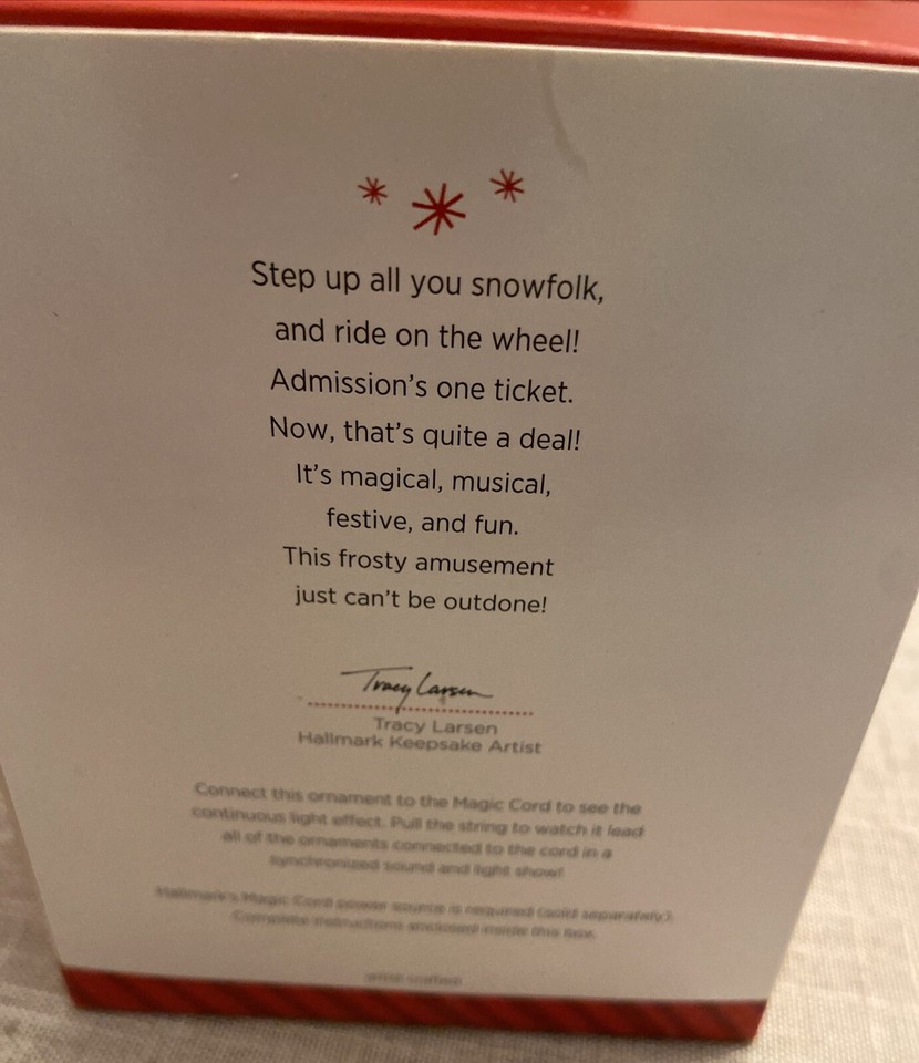 Hallmark Keepsake Snow Fun Ferris Wheel Ornament Magic Light Sound ...