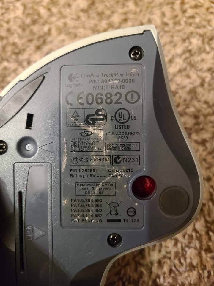 Logitech Cordless TrackMan Wheel W/ Receiver | eBay