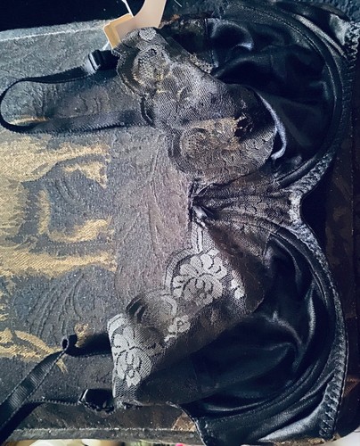 NWT Maidenform Vintage Black 97383 Underwire/unlined Satin Lace Bra 36D ...