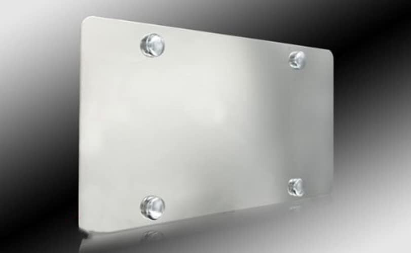 JR2 Premium Plain Stainless-Steel Heavy Metal License Plate fit ALL ...