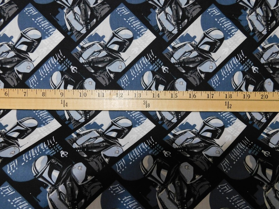 Fabric By The Yard Star Wars The Mandalorian Mando Wanted Poster Look ...