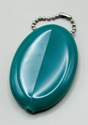 Vintage Rubber Squeeze Teal Color Coin Purse Key Chain | eBay