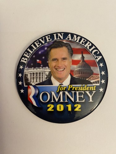 Romney For President 2012 Pin Back Button P131 | eBay