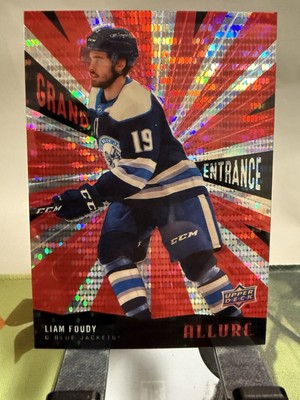 Liam Foudy #GE-5 Upper Deck Allure Grand Entrance Red 2020-21 Columbus ...