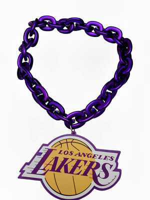 Los Angeles Lakers 3D Fan Chain Big Logo Necklace Foam Purple Fast Ship ...
