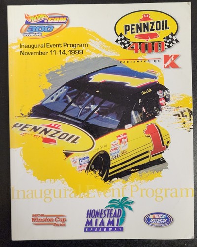 Homestead Miami Speedway NASCAR Hot Wheels 300 Program 1999 Inaugural ...