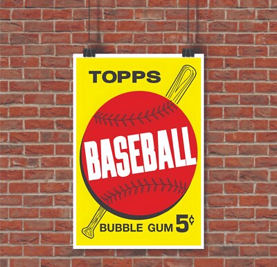 1963 Topps Baseball Wrapper Print/Poster | eBay
