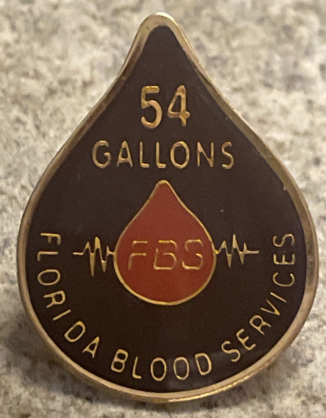 Florida Blood Services 54 Gallons Donor Pin | eBay