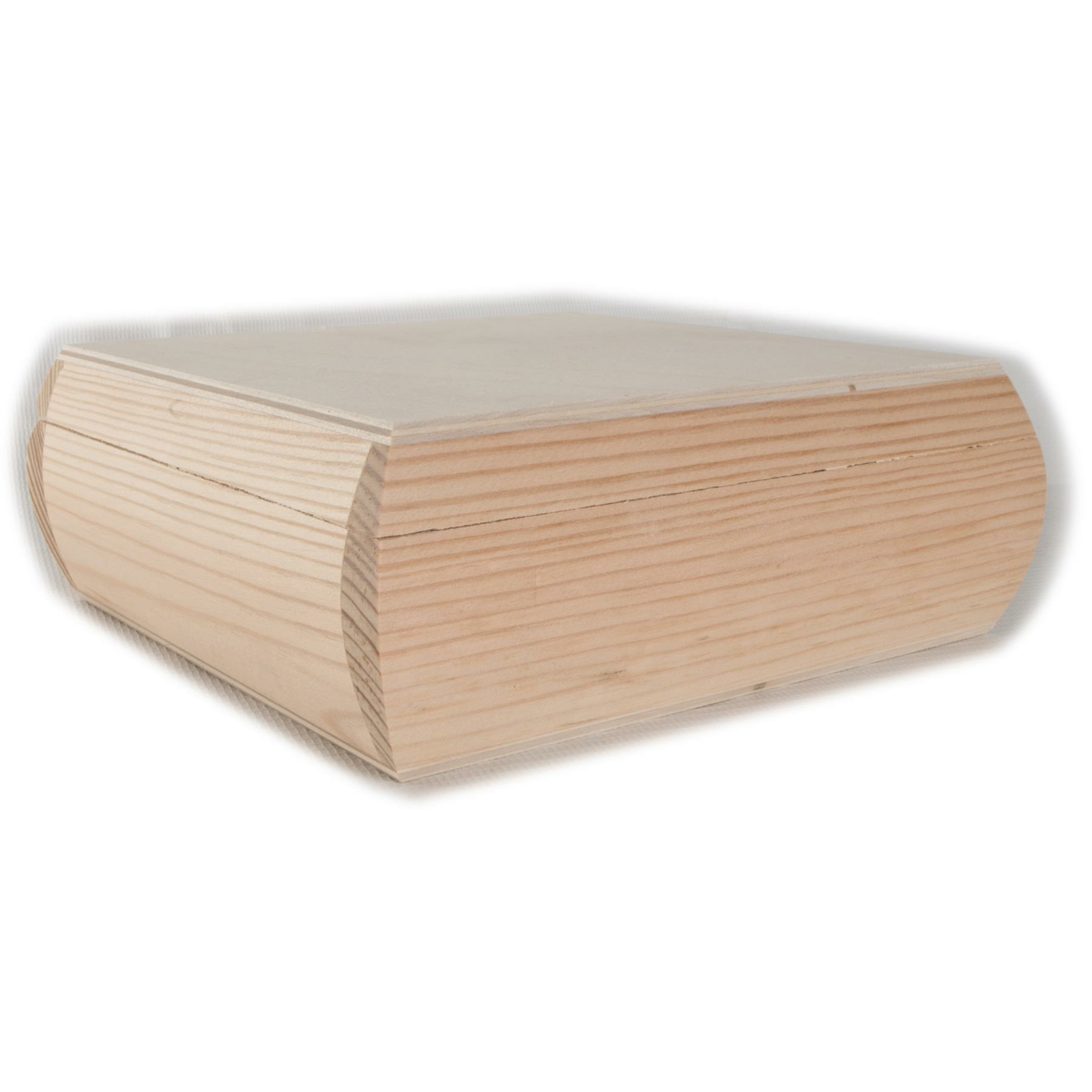 Small Square Wooden Box 16x16x6 cm / Rounded Corners Keepsake Memory ...