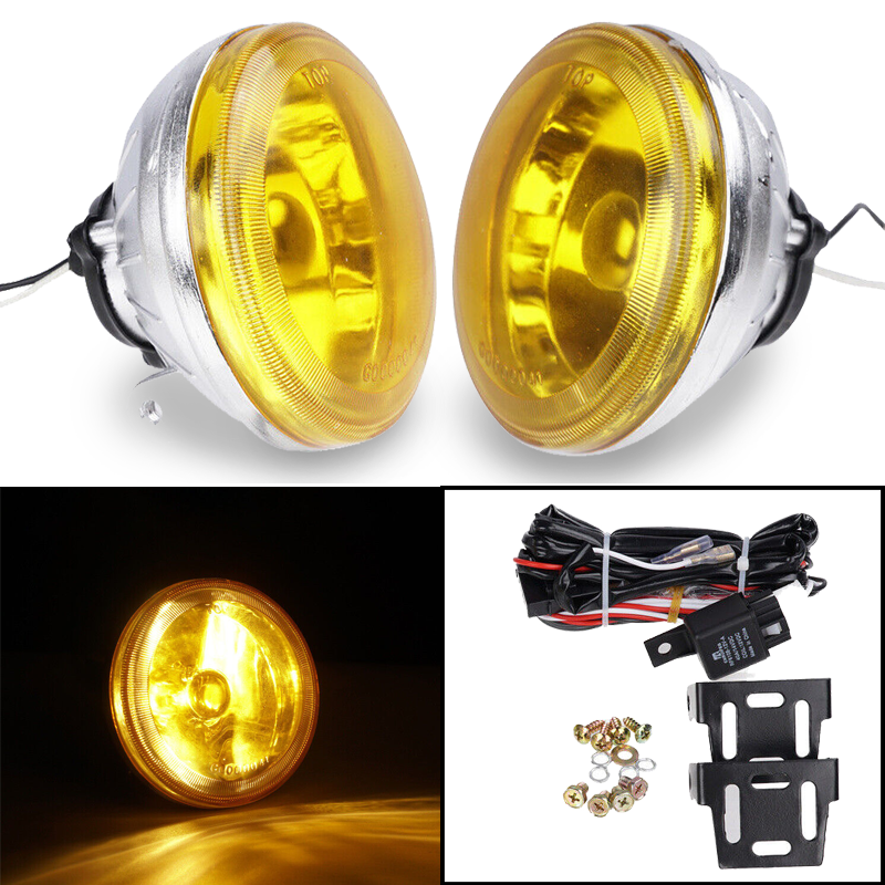 Round Yellow Fog Lights HINDU Fog Light ( PACK OF 2) Fog Lamp