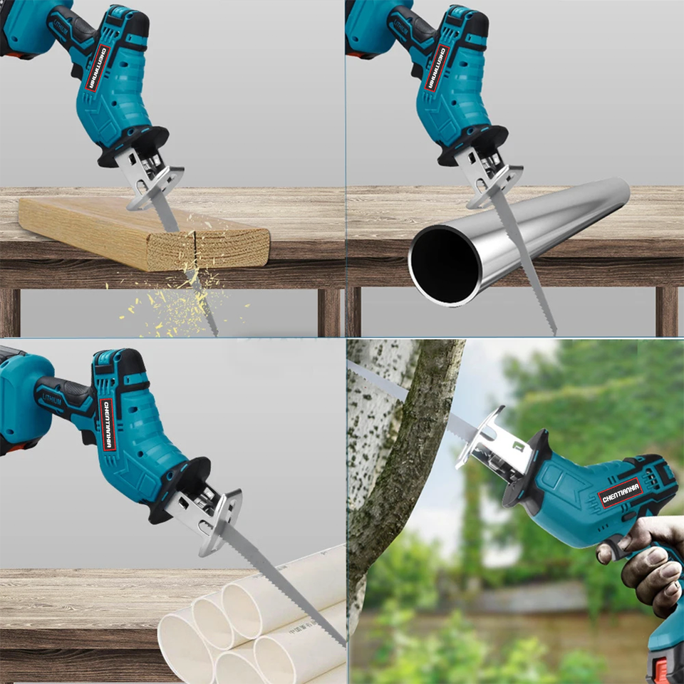 2 Battery 21V Reciprocating Saw Cordless Electric Wood Metal Cutter For ...