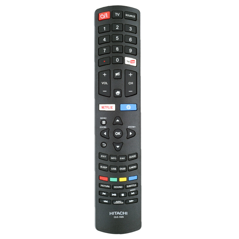 New Original CLE-1025 For Hitachi Smart TV Remote With YouTube Netflix ...