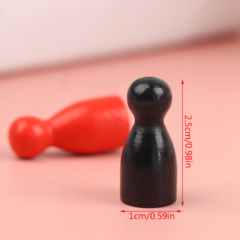 100PCS Diameter Pawn Wooden Pawn Pieces Chess BoardGame Accessories ...