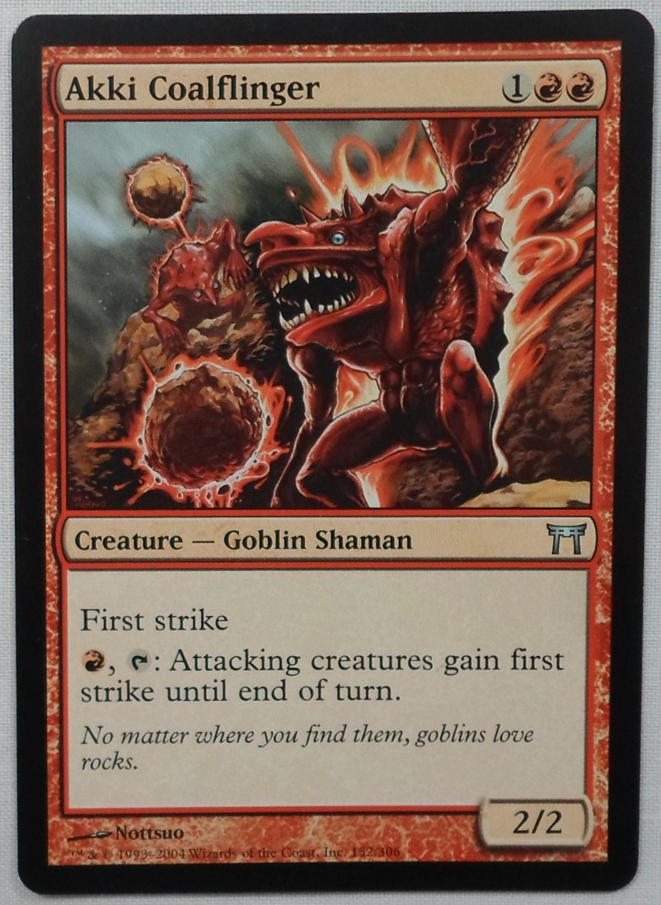 MAGIC THE GATHERING MTG CHAMPIONS OF KAMIGAWA RED AKKI COALFLINGER ...
