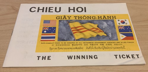 1968 VIETNAM CHIEU HOI PAMPLET WINNING TICKET SAFE CONDUCT LEAFLET ...