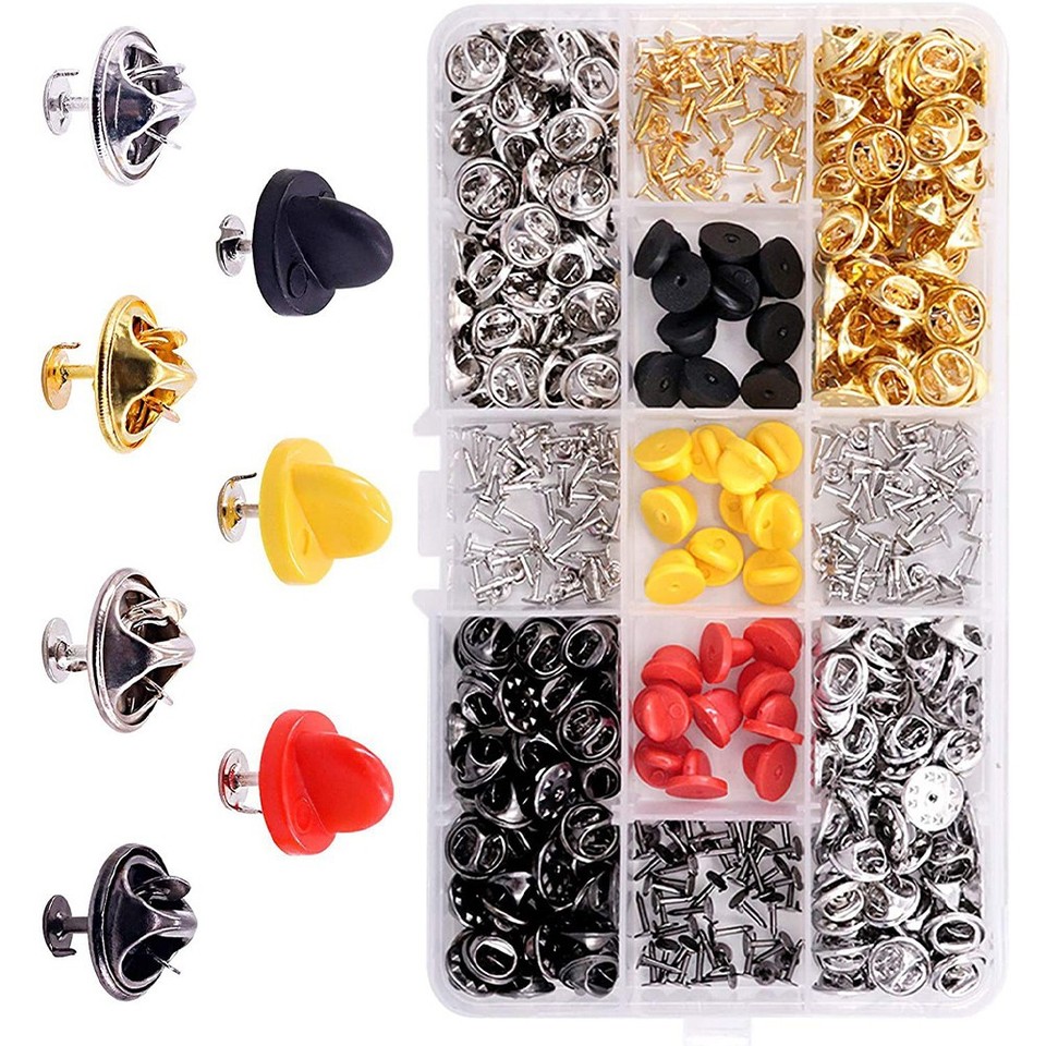 430 Pcs Rubber Pin Badge Backs Metal Keepers Locking for Enamel Pins ...