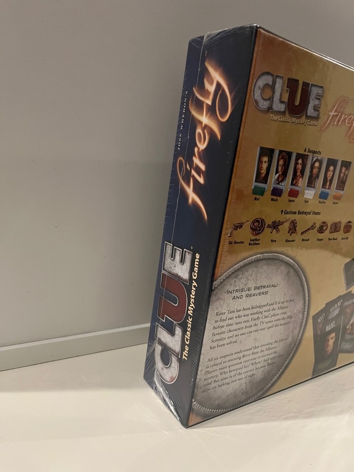 Clue Firefly Board Game COMPLETE 2014 TV Show Science Fiction Joss ...