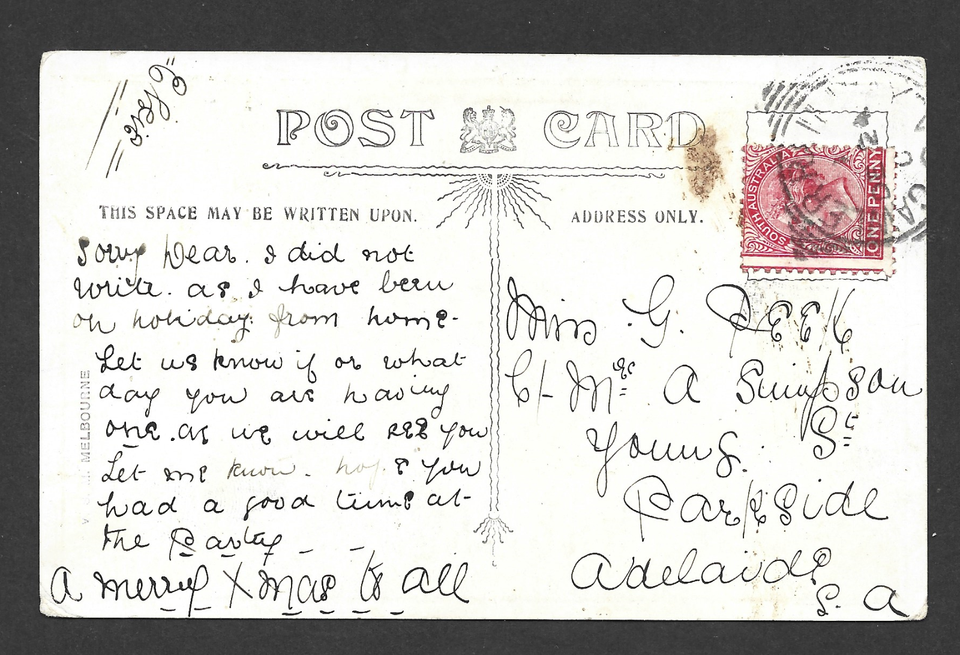 AUSTRALIA - LATE 1800s - COMIC POSTCARD WITH QUEEN VICTORIA SOUTH AUST ...