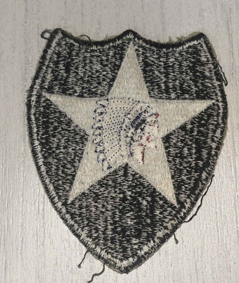 RARE VTG Indian Head Chief Star 2nd Infantry Army Military PATCH WW2 W ...