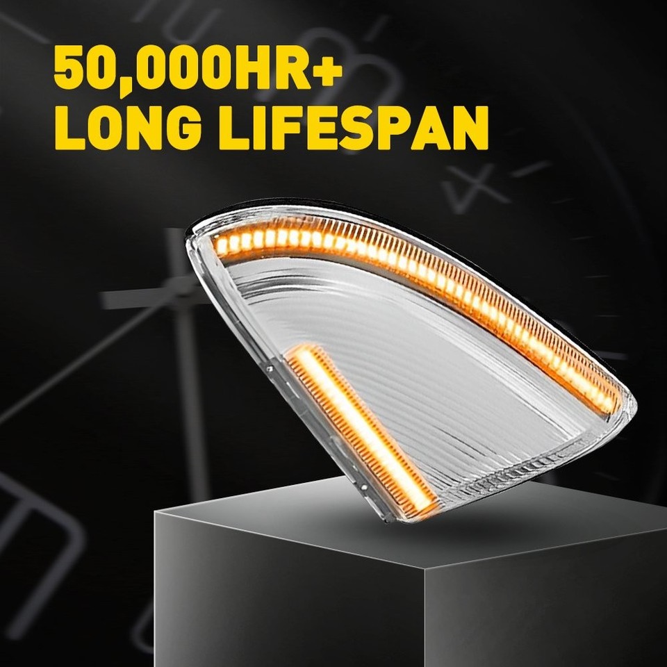 Left Right Mirror Turn Signal Light Puddle Lamp For 09-18 Dodge Ram ...