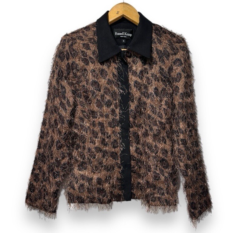 Vintage Russell Kemp Eyelash Brown Animal Print Jacke… - Gem