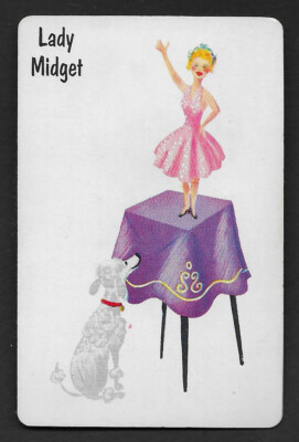 Lady Midget card from Old Maid game - 1 card | eBay