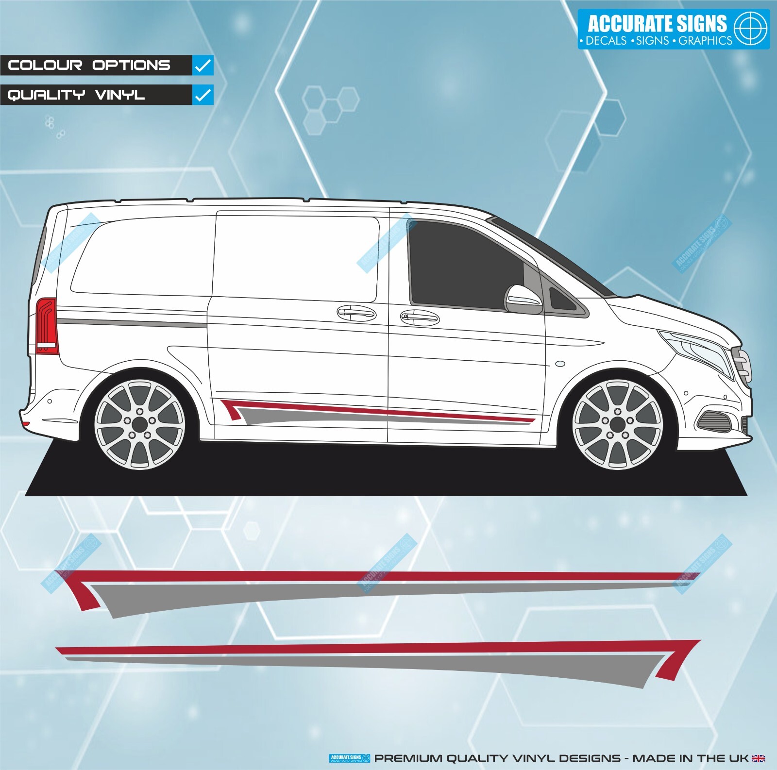 Stickers for Mercedes Vito side stripes Camper van stripes Decals Vinyl ...